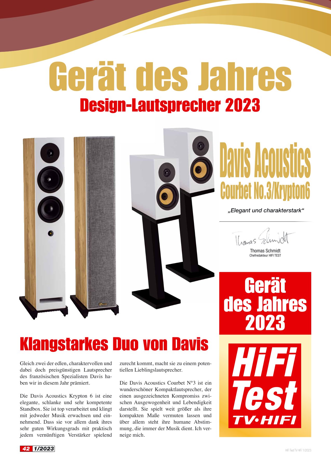 Gerät der Jahres 2023 - BT Talk Davis Acoustics